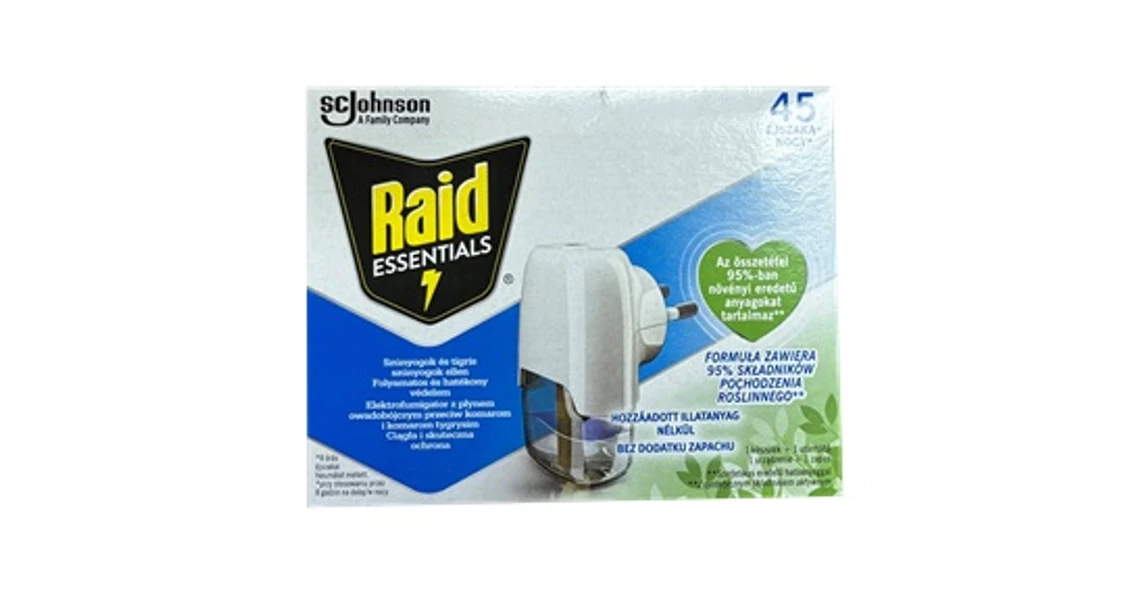 Raid Essentials elektromos szúnyogirtó készülék folyadékos